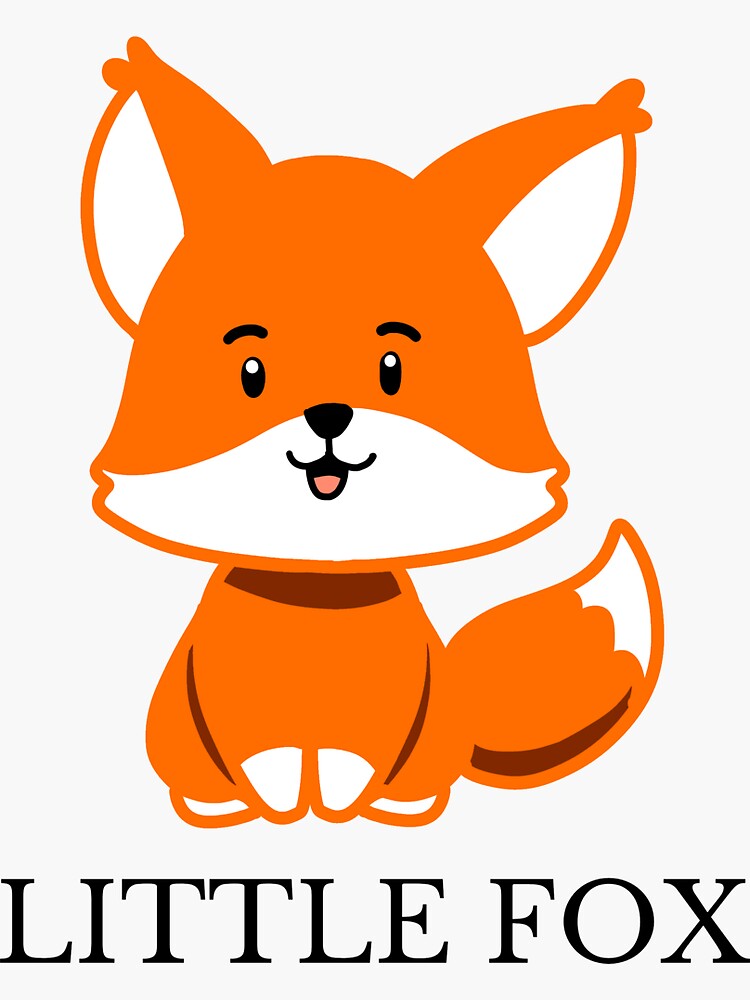 "The Little Fox" Sticker for Sale by KrnoArt | Redbubble