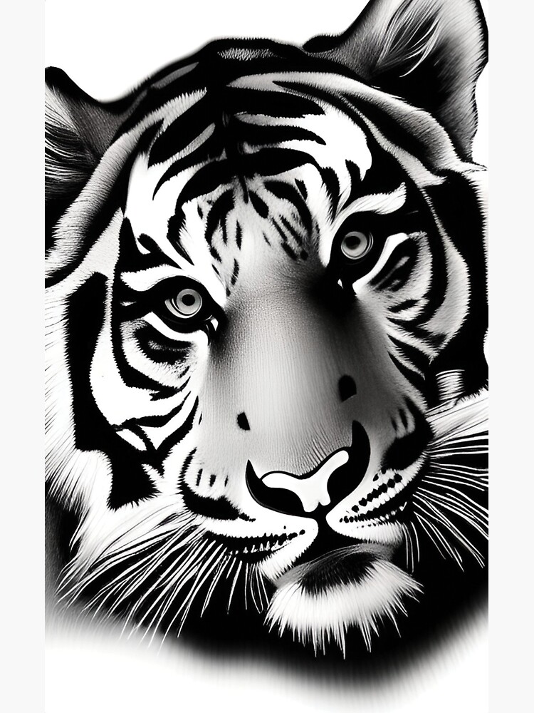 "Close Up Drawing of a Tiger" Sticker for Sale by AImageX | Redbubble