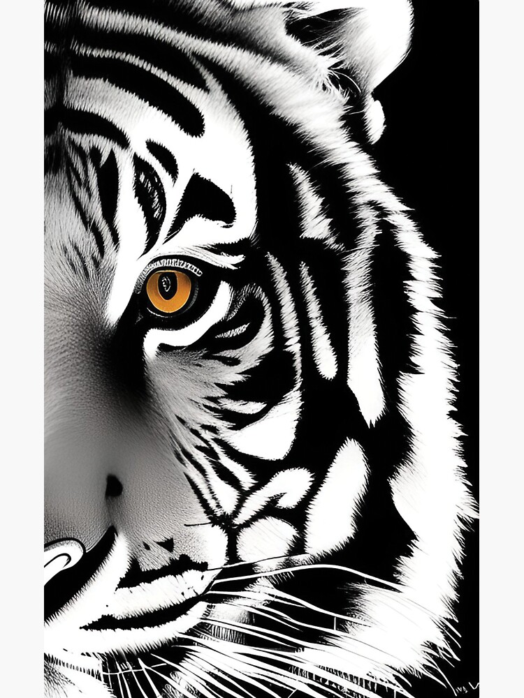 "Close Up Drawing of a Tiger" Sticker for Sale by AImageX | Redbubble