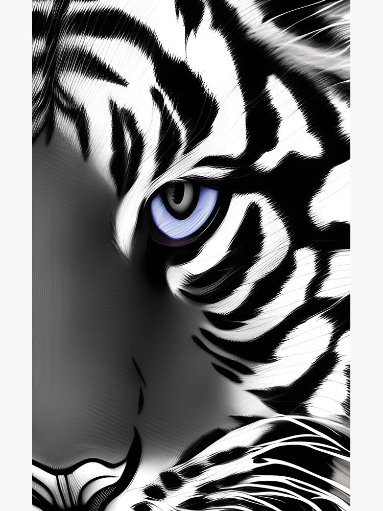 "Close Up Drawing of a Tiger" Sticker for Sale by AImageX | Redbubble
