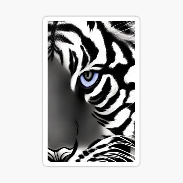 "Close Up Drawing of a Tiger" Sticker for Sale by AImageX | Redbubble