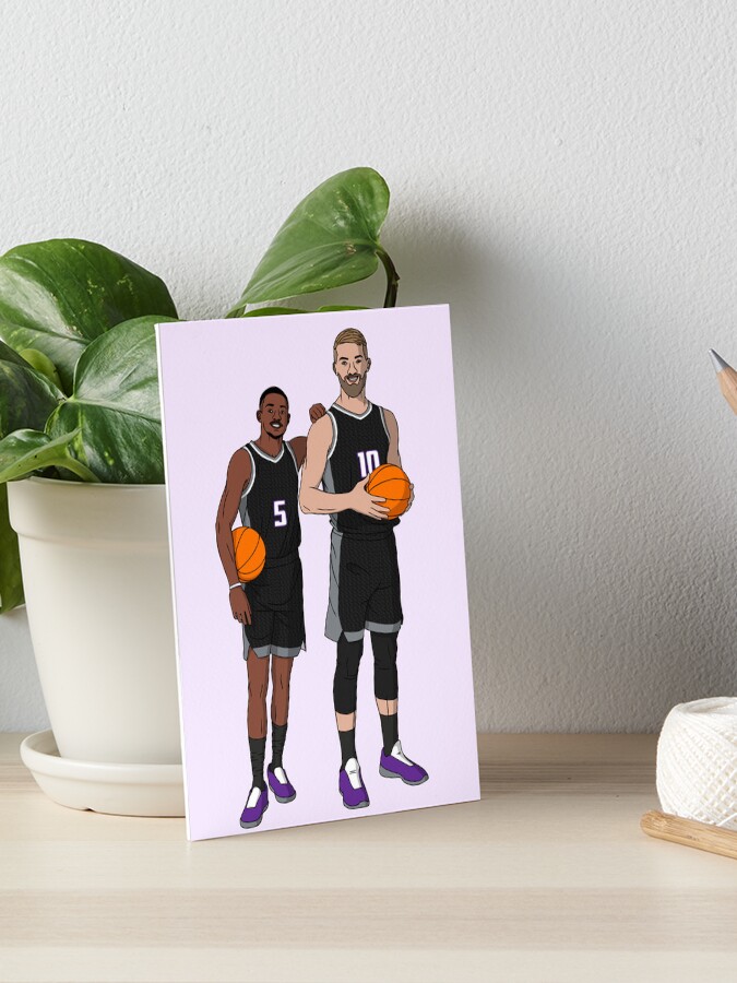 "De'Aaron Fox And Domantas Sabonis - Sacramento Basketball" Art Board ...