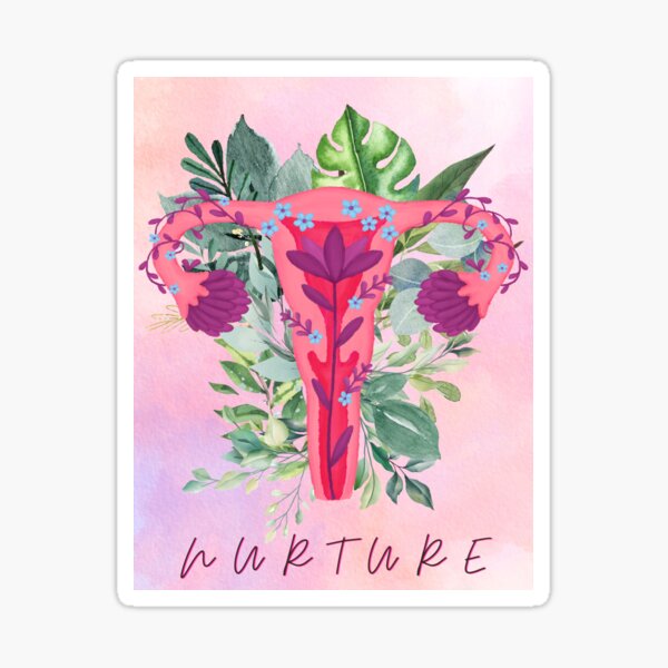 "FEMALE REPRODUCTIVE SYSTEM ART-NURTURE" Sticker for Sale by Break-Free ...