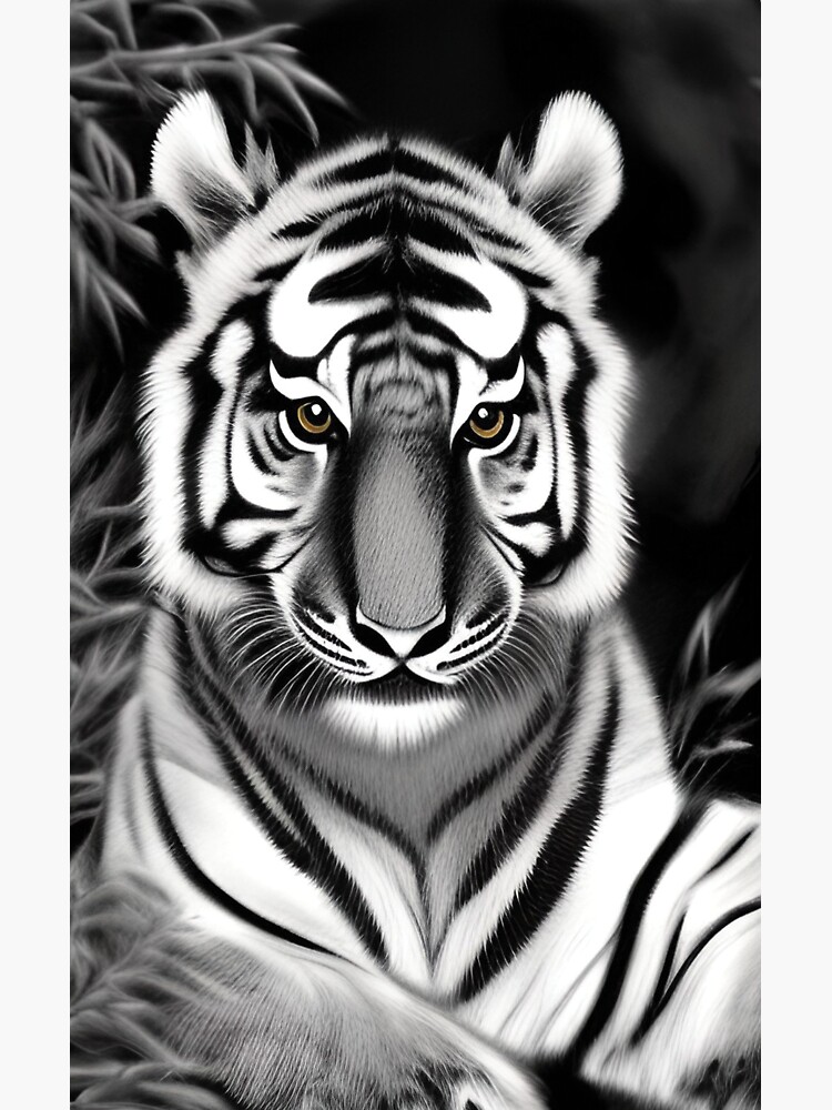 "Close Up Drawing of a Tiger" Sticker for Sale by AImageX | Redbubble