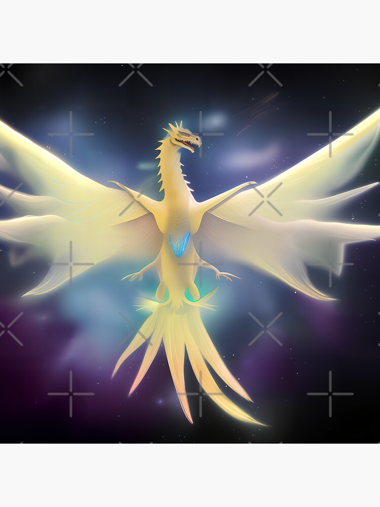 "Gold Astral Dragon Flying Through Space" Sticker for Sale by ...