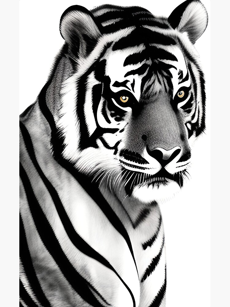 "Close Up Drawing of a Tiger" Sticker for Sale by AImageX | Redbubble