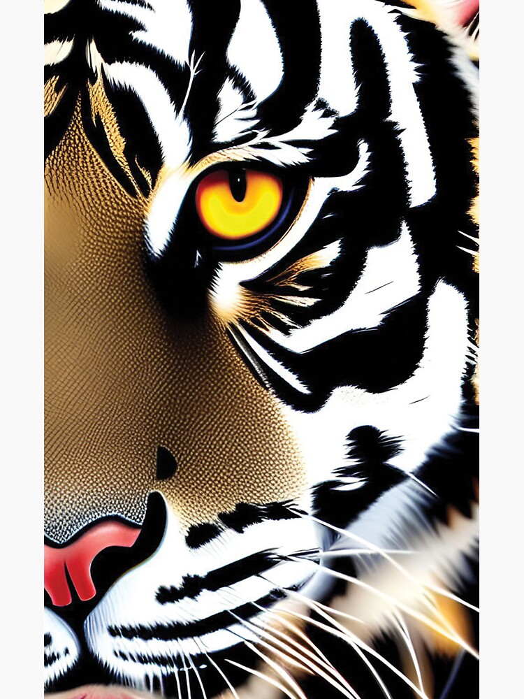 "Close Up Drawing of a Tiger" Sticker for Sale by AImageX | Redbubble