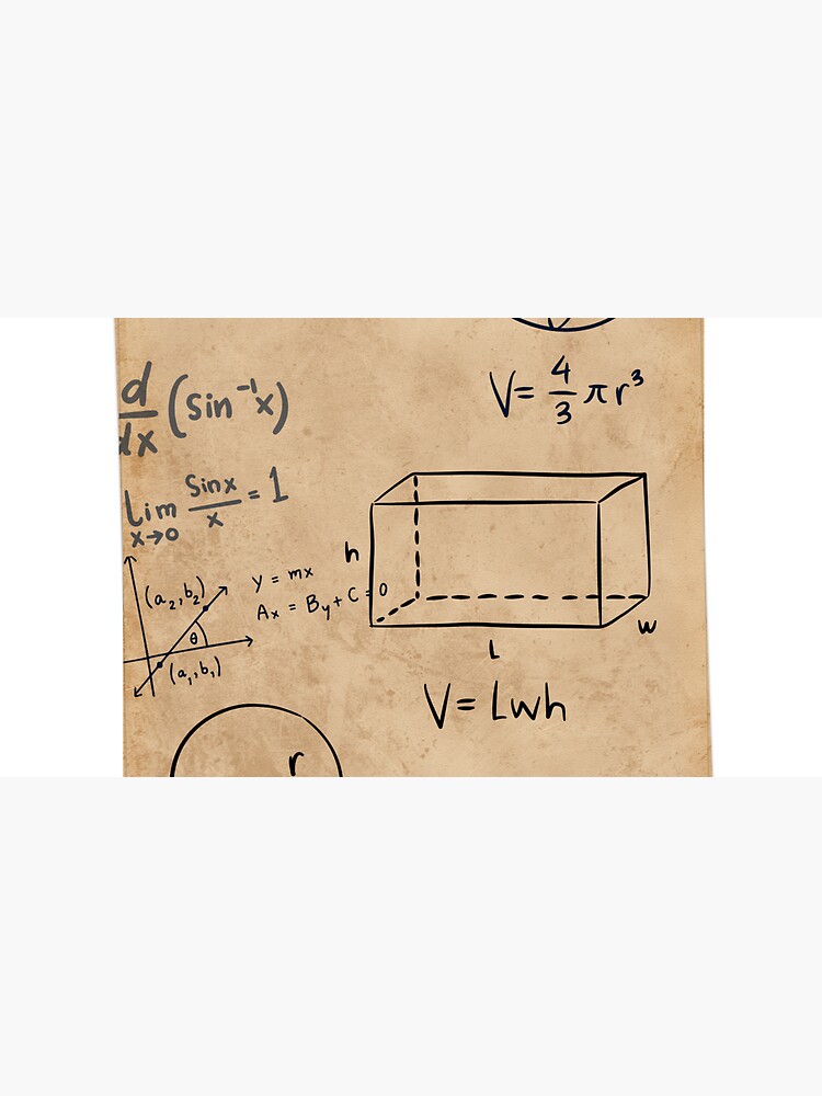 "Antique Math! Handwritten Volume of Sphere, Rectangular Prism ...