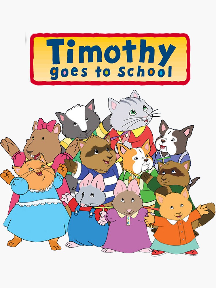 "timothy, timothy goes to school" Sticker for Sale by Par-kids | Redbubble