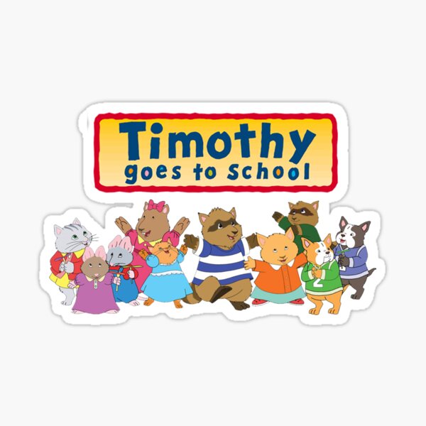"timothy, timothy goes to school" Sticker for Sale by Par-kids | Redbubble
