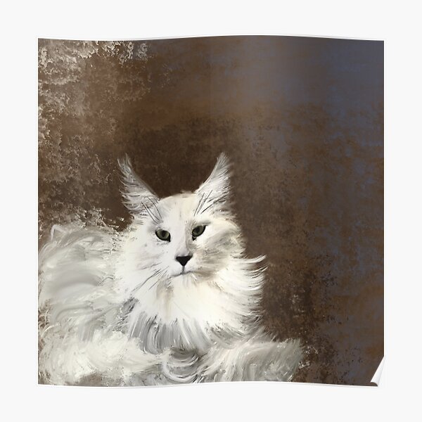 "Cute Maine Coon cat portrait" Poster for Sale by IGMLEGACY | Redbubble