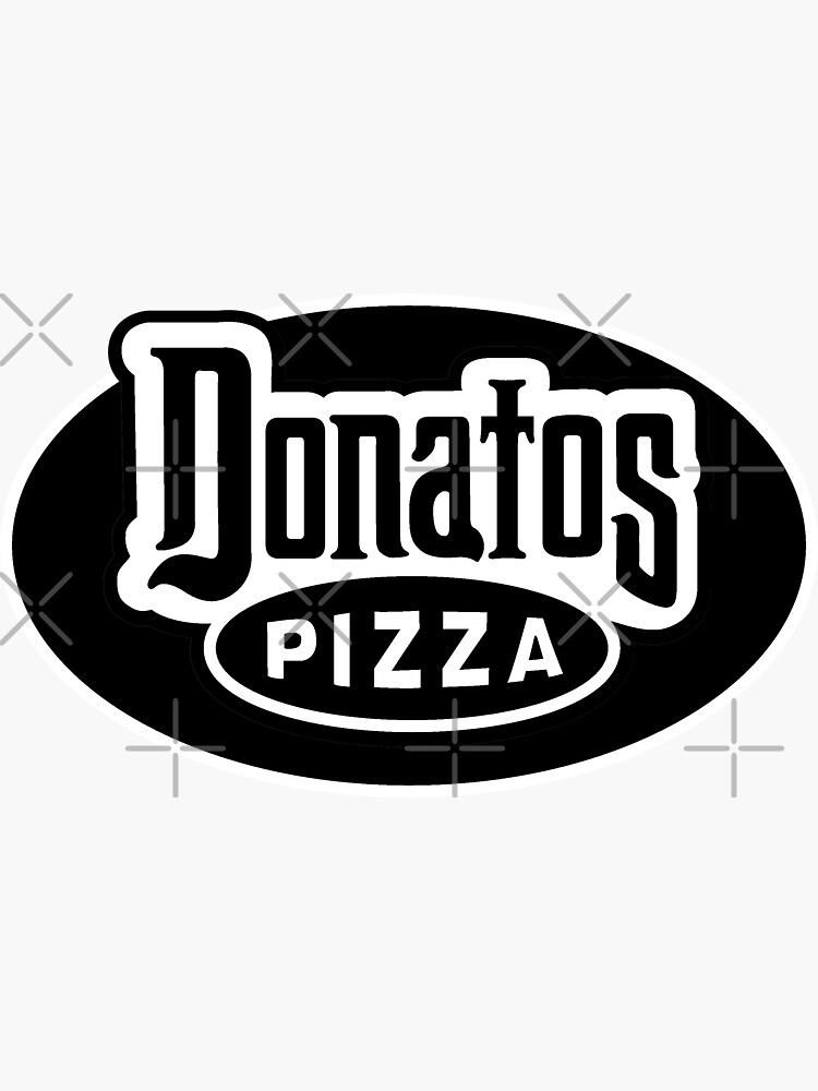 "Retro Donatos Pizza BW" Sticker for Sale by under13 | Redbubble