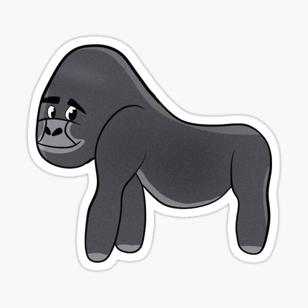 "Gorilla " Sticker for Sale by digidrawdude | Redbubble