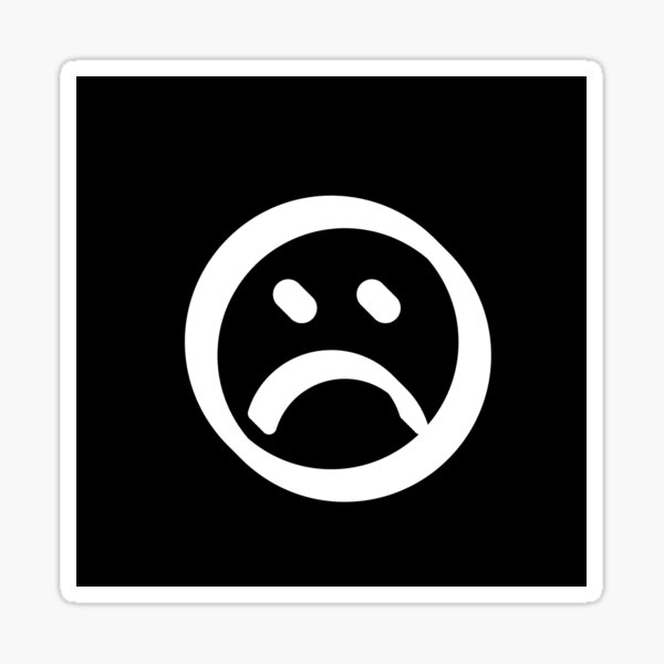 "sad face" Sticker for Sale by ADifferentStore | Redbubble