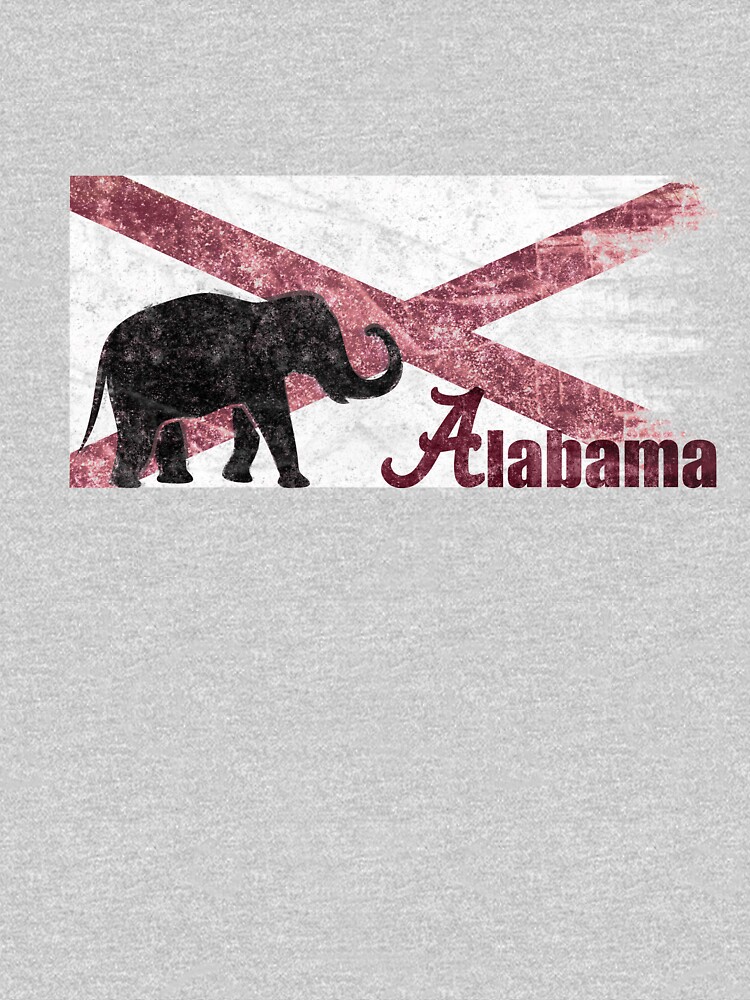 "Alabama Flag, Elephant. Retro Vintage, Distressed Grunge T-Shirt. " T ...