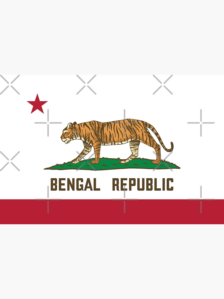 "Bengal Republic Tiger Flag Bengali Pride" Sticker for Sale by GEEK ...