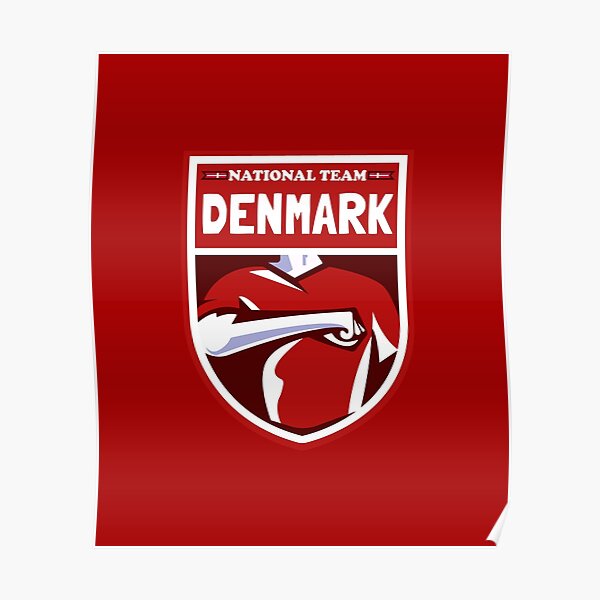 "Denmark National Team Logo" Poster for Sale by Salukeart | Redbubble