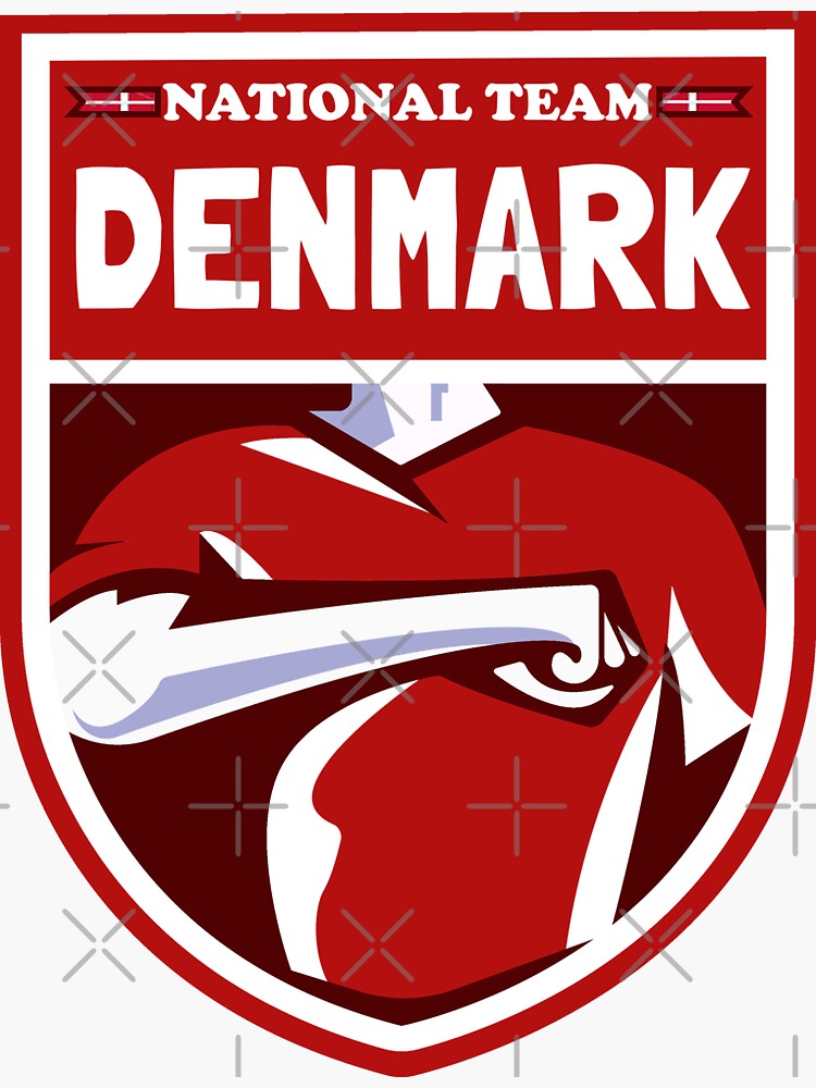 "Denmark National Team Logo" Sticker for Sale by Salukeart | Redbubble