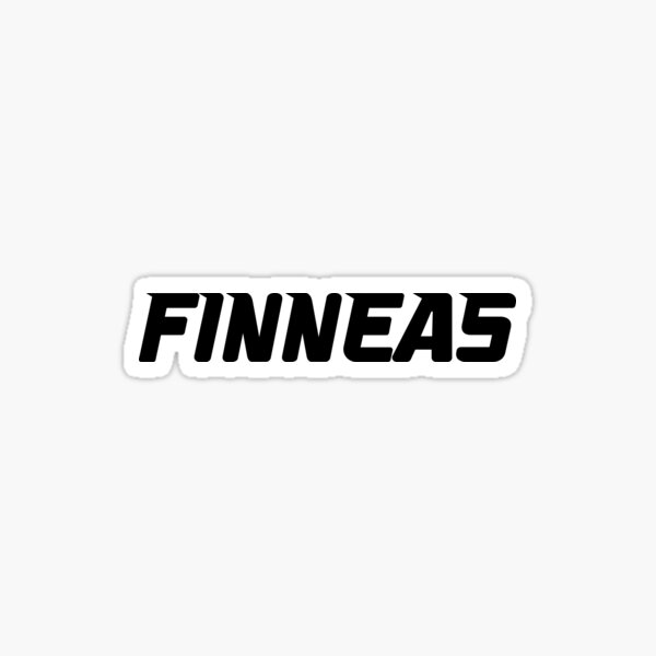 "Finneas Race Font - Red" Sticker for Sale by Binky Studio | Redbubble