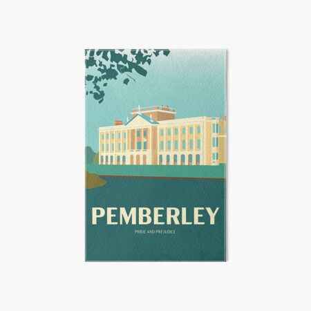 Lámina rígida «Art Deco Pemberley de Orgullo y prejuicio Ilustración ...