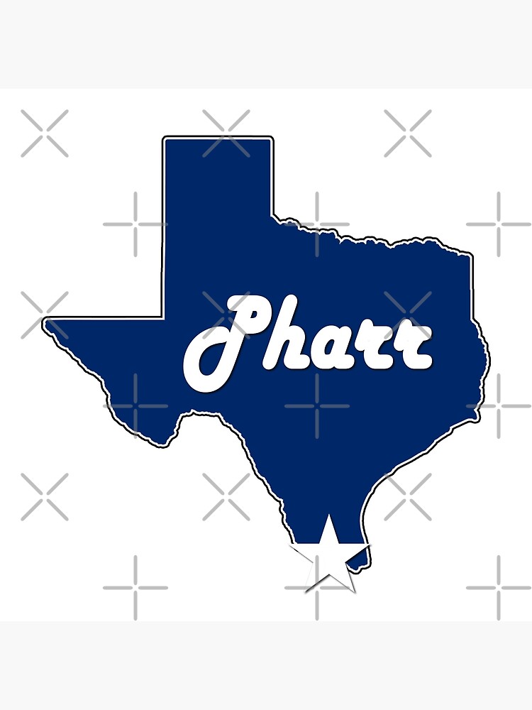 "Pharr Texas City Lone Star State Map Navy Blue" Poster for Sale by ...
