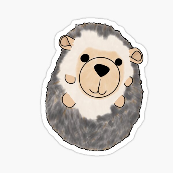 "Little Hedgehog Plush" Sticker for Sale by soulsongdesign | Redbubble