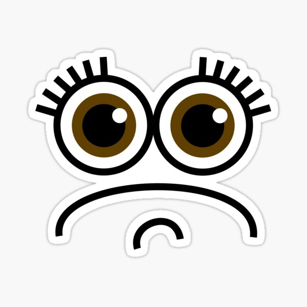 "Turn that frown upside down." Sticker for Sale by tabykid | Redbubble