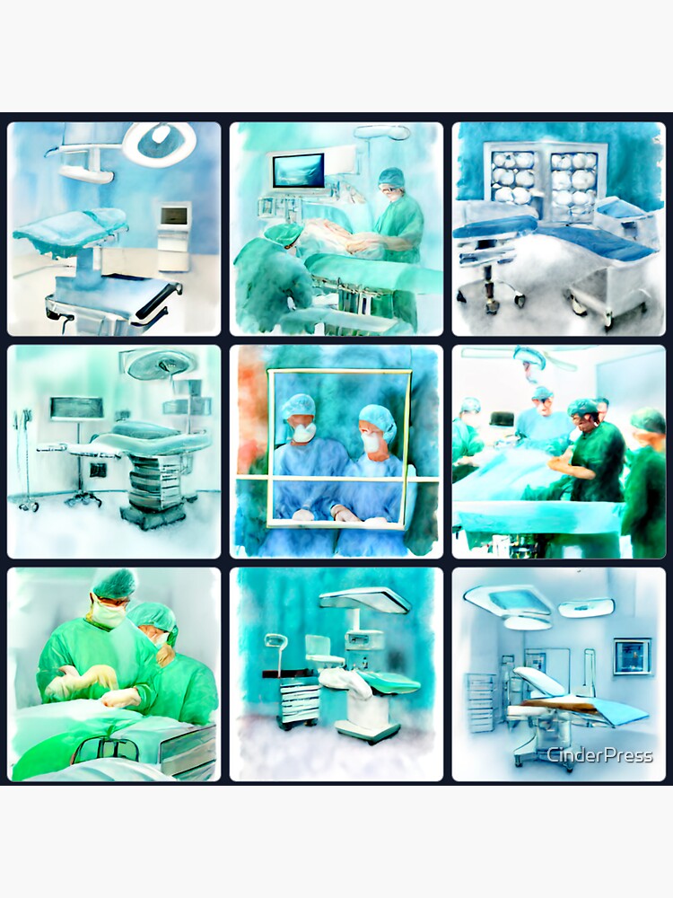 "Operating Room Nurses / Operating Rooms / Hospitals art" Sticker for ...