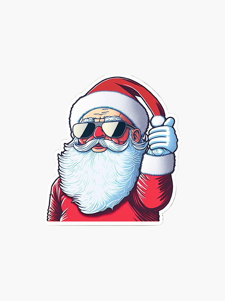 "A cool Santa Claus" Sticker for Sale by stampem | Redbubble