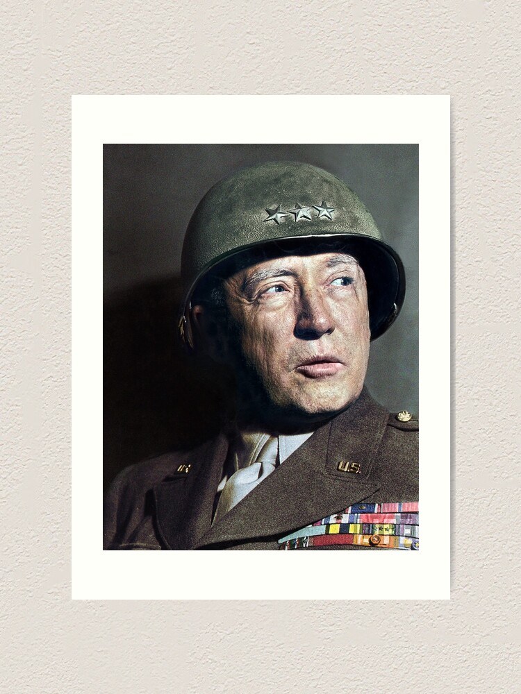 "General George S. Patton" Art Print by marinamaral | Redbubble