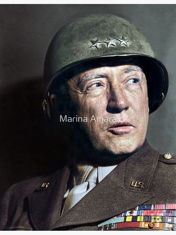 "General George S. Patton" Sticker for Sale by marinamaral | Redbubble