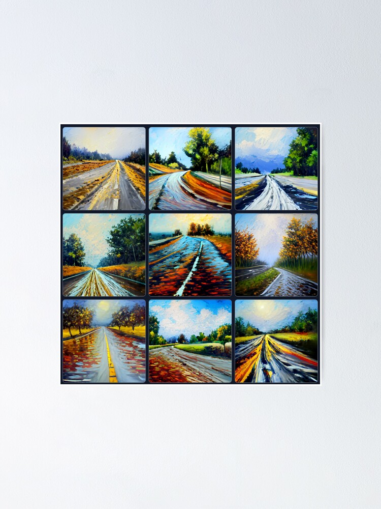 "Road Safety art / Roads. Paths art" Poster for Sale by CinderPress ...