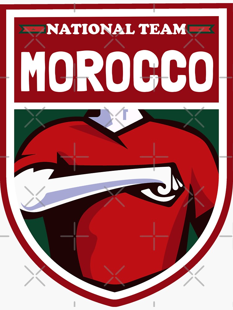 "Morocco National Team Logo" Sticker for Sale by Salukeart | Redbubble