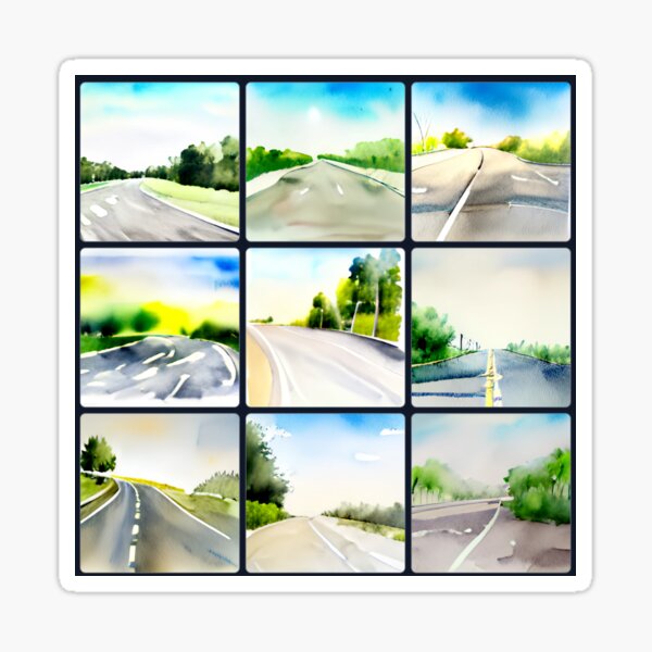 "Road Safety / Roads, Paths art" Sticker for Sale by CinderPress ...