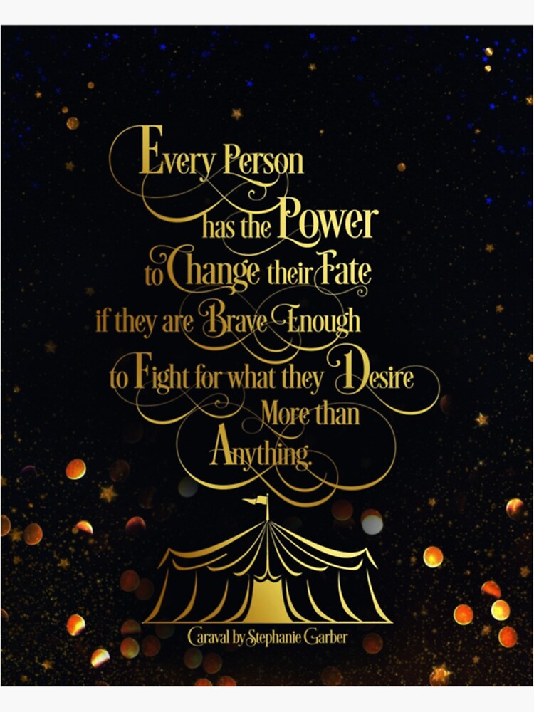 "Caraval - Change Your Fate Graphic " Sticker for Sale by Inkandmadnes ...