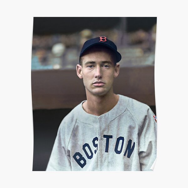 "Ted Williams - Colorized Portrait" Poster by marinamaral | Redbubble