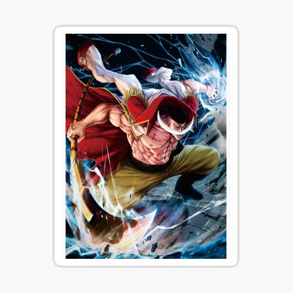 "The Captain of the Whitebeard Pirates Poster" Sticker for Sale by ...