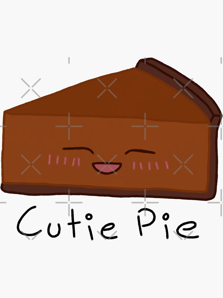 "Cutie Pie: Chocolate" Sticker for Sale by stickerbyginger | Redbubble