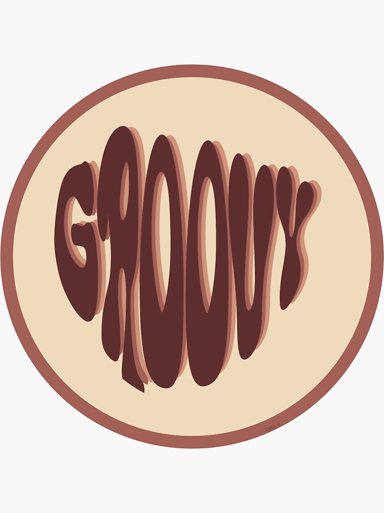 "Aesthetic groovy retro graphic" Sticker for Sale by gage-m | Redbubble
