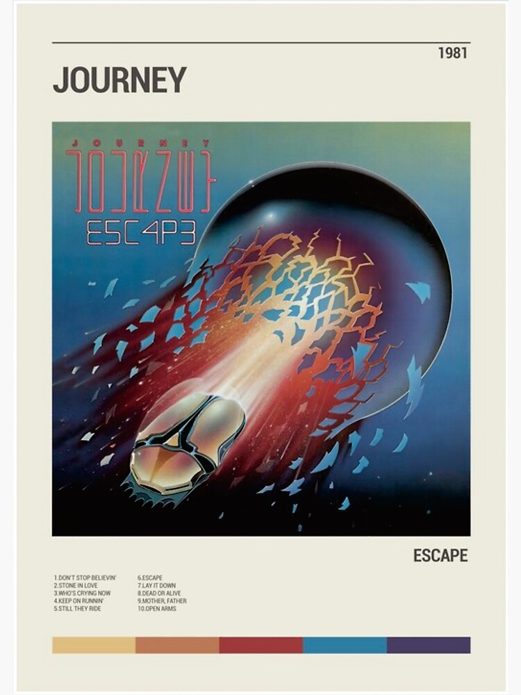 "JOURNEY band ESCAPE album JOURNEY Songs Poster" Poster for Sale by ...