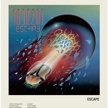 "JOURNEY band ESCAPE album JOURNEY Songs Poster" Sticker for Sale by ...