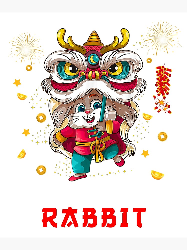 "Year of the Rabbit Happy Lunar New Year 2023 Happy New Year 2023 " Art ...