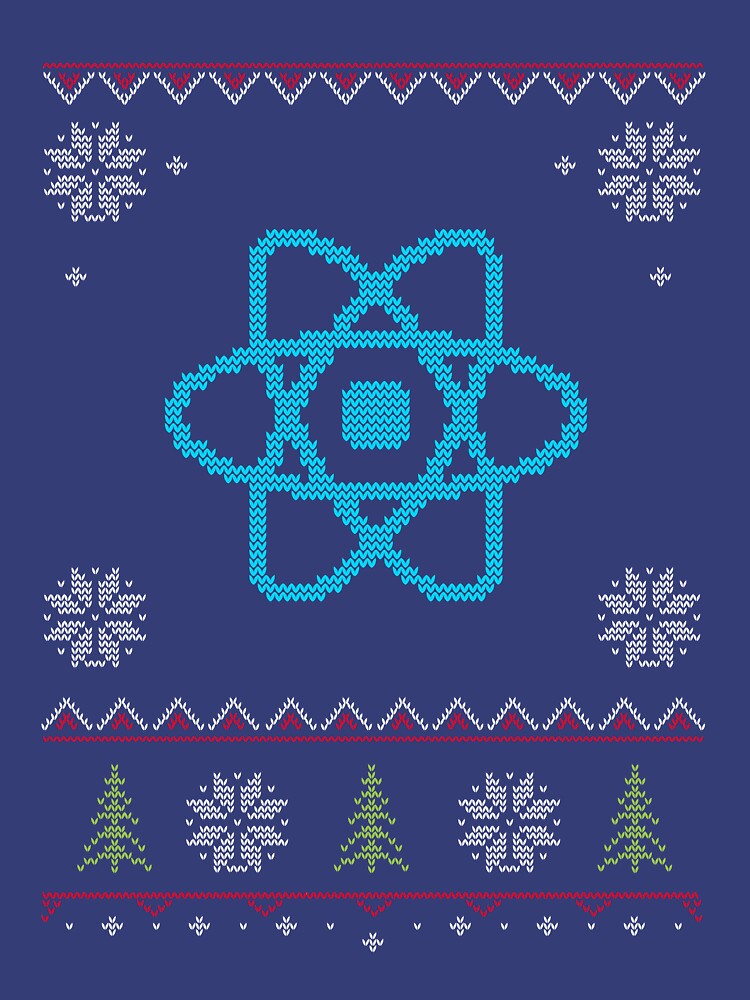 "ReactJS JavaScript Programmer Ugly Sweater Christmas" T-shirt for Sale ...