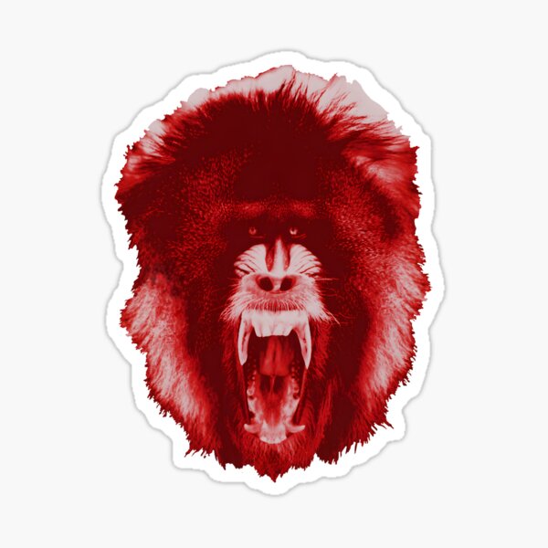 "Mandrill " Sticker for Sale by LanksArt | Redbubble