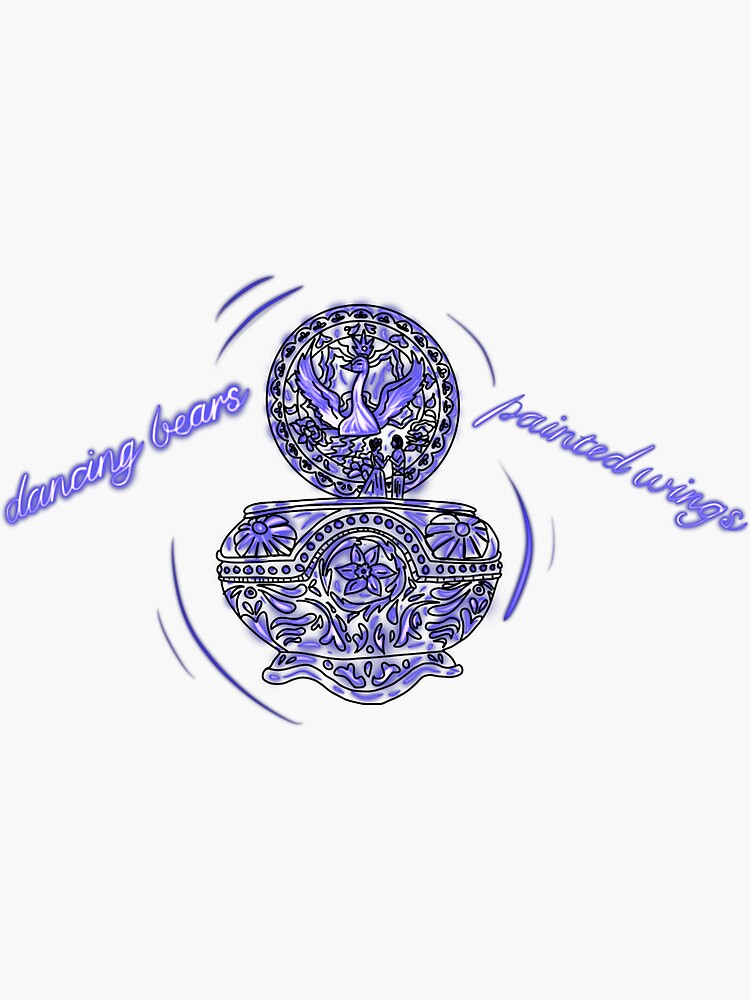 "dancing bears, painted wings" Sticker for Sale by alessia-sara | Redbubble