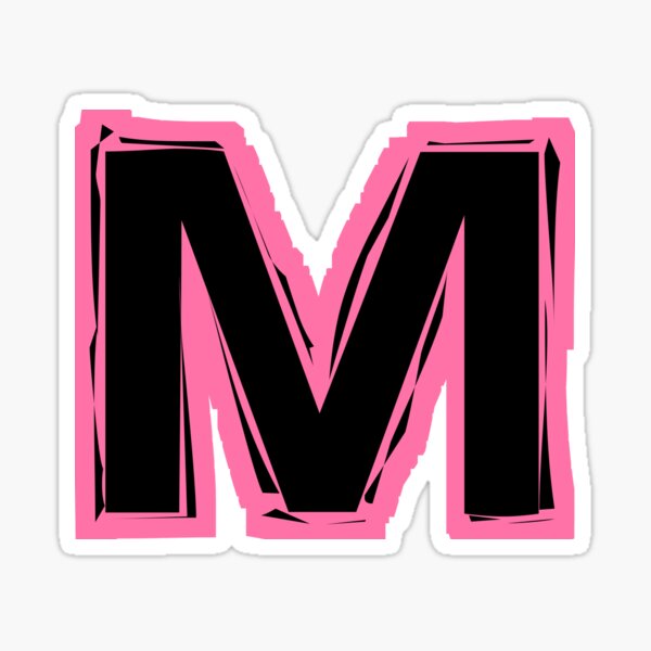 "M (initial)" Sticker for Sale by SahJArt | Redbubble