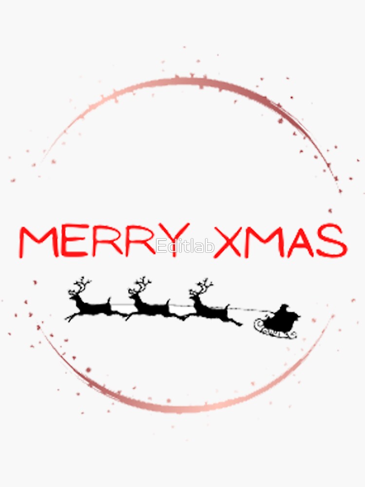 "X Mass Classic T-Shirt" Sticker for Sale by Editlab | Redbubble