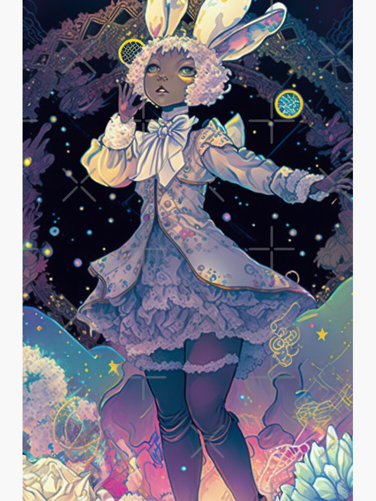 "African American Fantasy Human + Rabbit Hybird" Sticker for Sale by ...