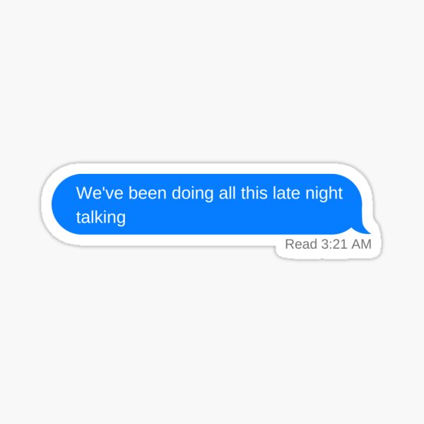 "Late night Talking - HS" Sticker for Sale by MerlinsHut | Redbubble