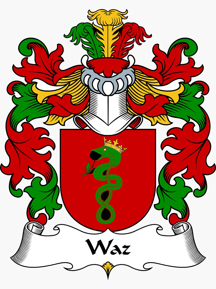 "Waz" Sticker for Sale by HaroldHeraldry | Redbubble